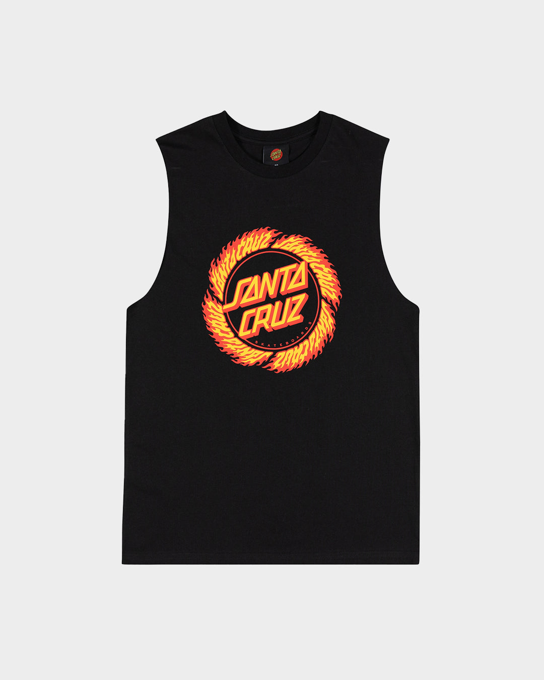 Flame Ringed Dot Boys Muscle T-shirt Black – Santa Cruz Skateboards ANZ